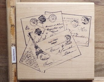 Rubber Stamp Vintage Postcards and Stamps Collage by PSX Image for ...