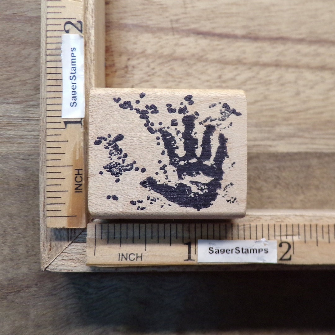 Rubber Stamp - Single Handprint by Magenta - for Cardmaking, Paper ...