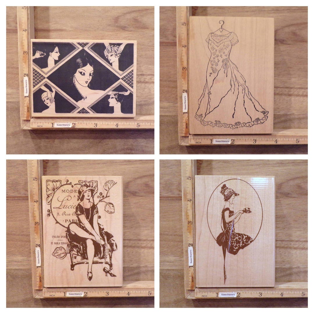 Rubber Stamp - Your Choice - Vintage Fashionable Women - Ladies for ...