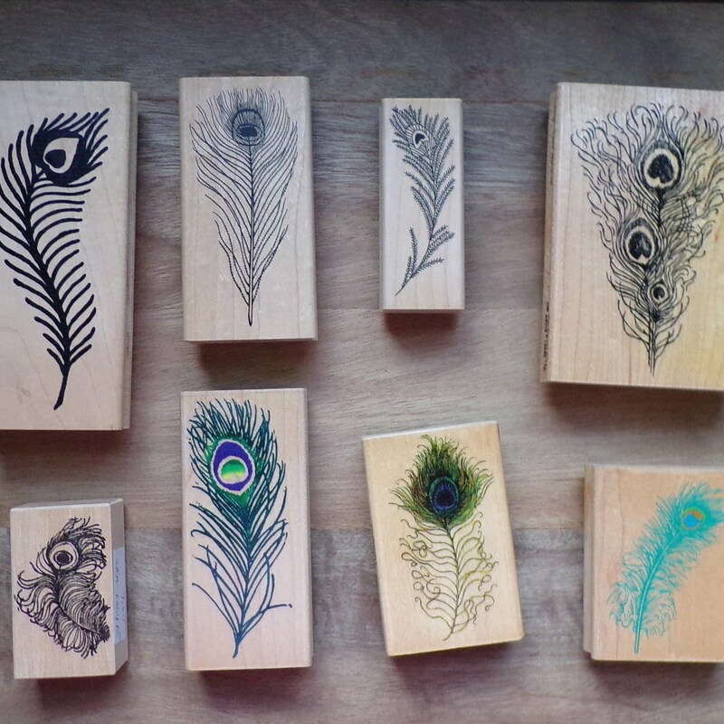 Feather Rubber Stamp - Etsy