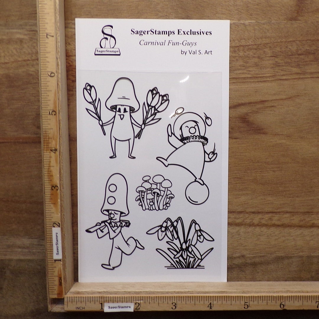 Sagerstamps Exclusive - Clear Rubber Stamp Set - "carnival Fun-guys ...