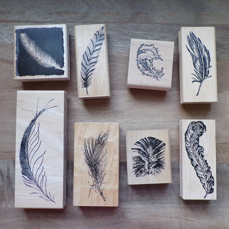 Feather Stamp - Etsy
