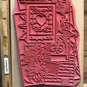 Rubber Stamp - Heart and Daisy Collage by Stamps Happen - Collage Image ...