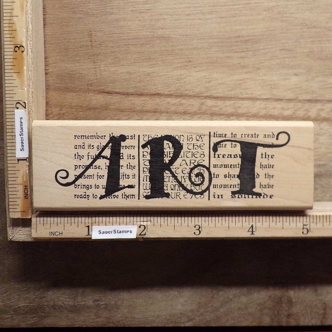 Rubber Stamp Art Words Collage by Stampers Anonymous Card - Etsy