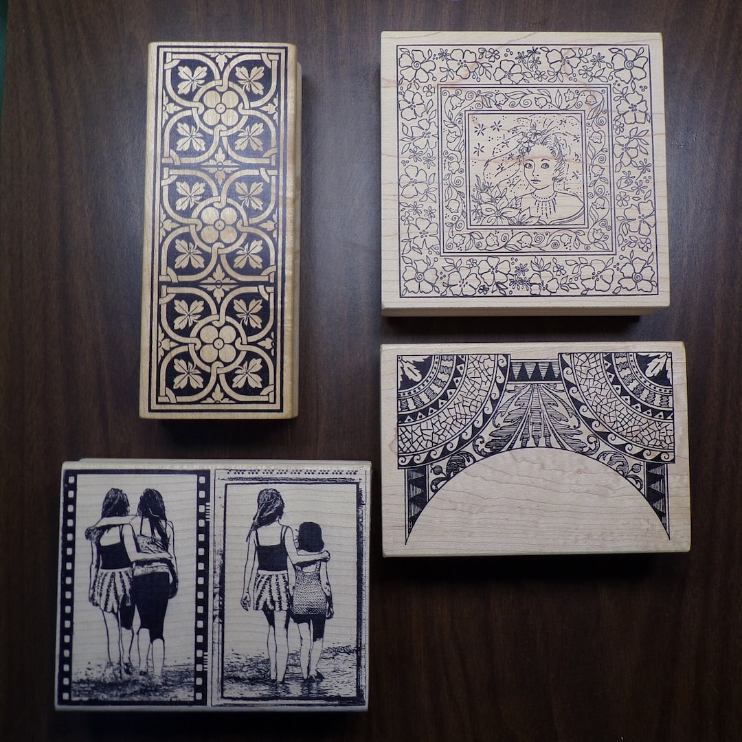 Rubber Stamps - Background / Collage Images by Magenta for Card Making ...