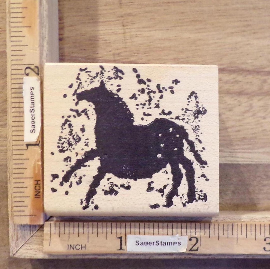 Rubber Stamp Horse Cave Animal by Magenta Stamps Image for Cardmaking ...