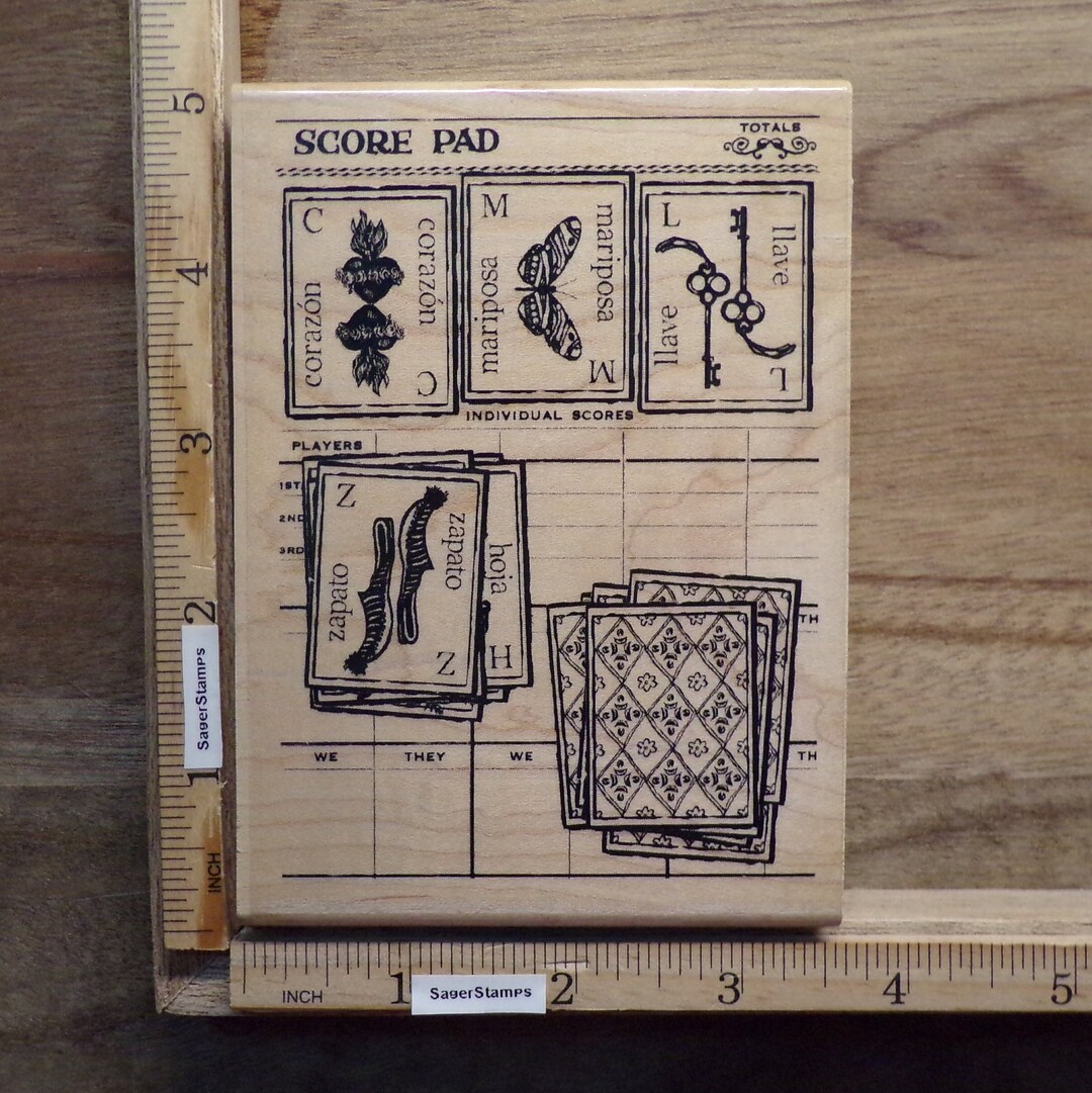 Rubber Stamp - Score Pad Collage by Dawn Houser / Inkadinkado ...