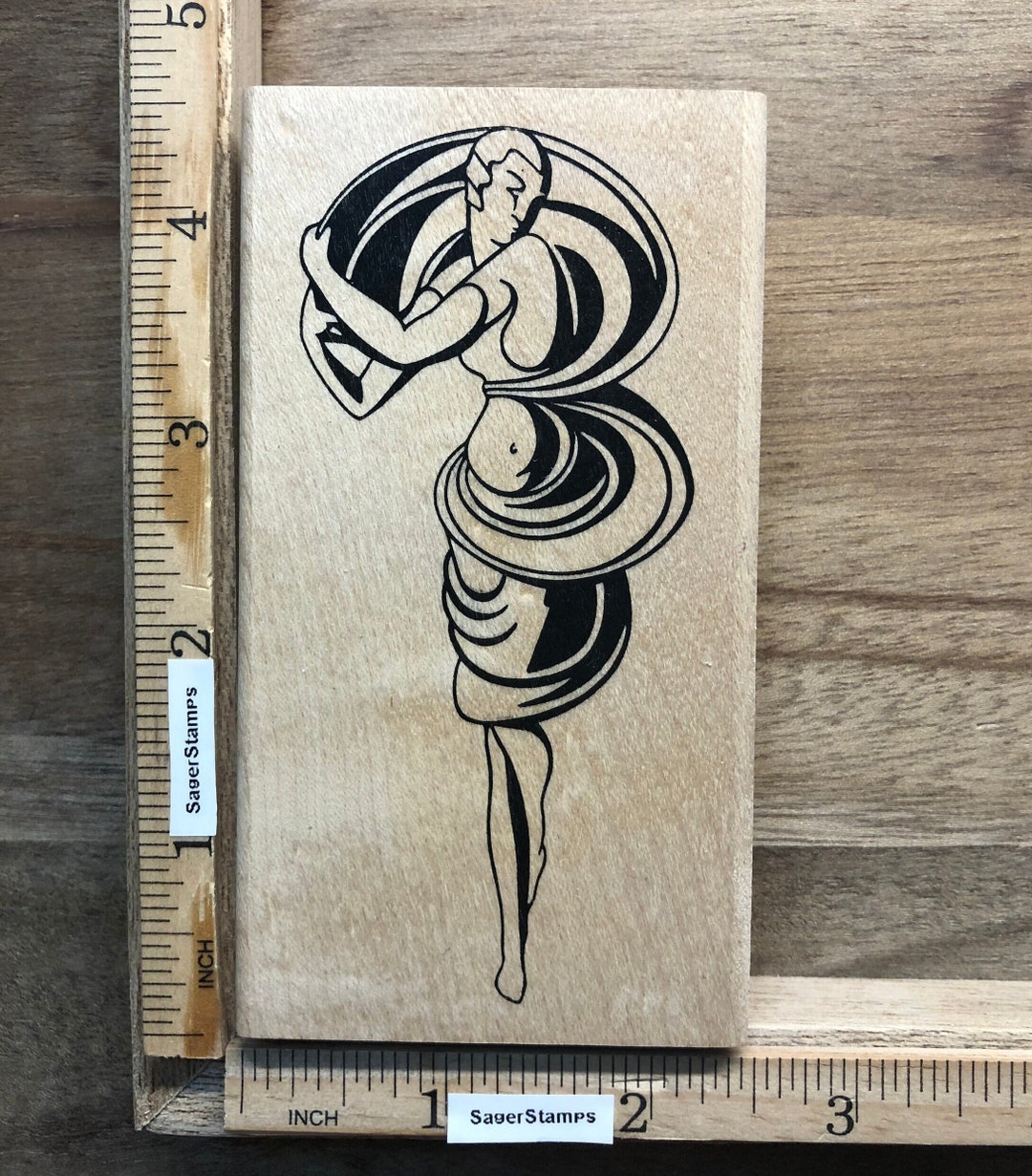 Rubber Stamp - Art Deco Woman by Judikins - Art Deco Woman Image for ...