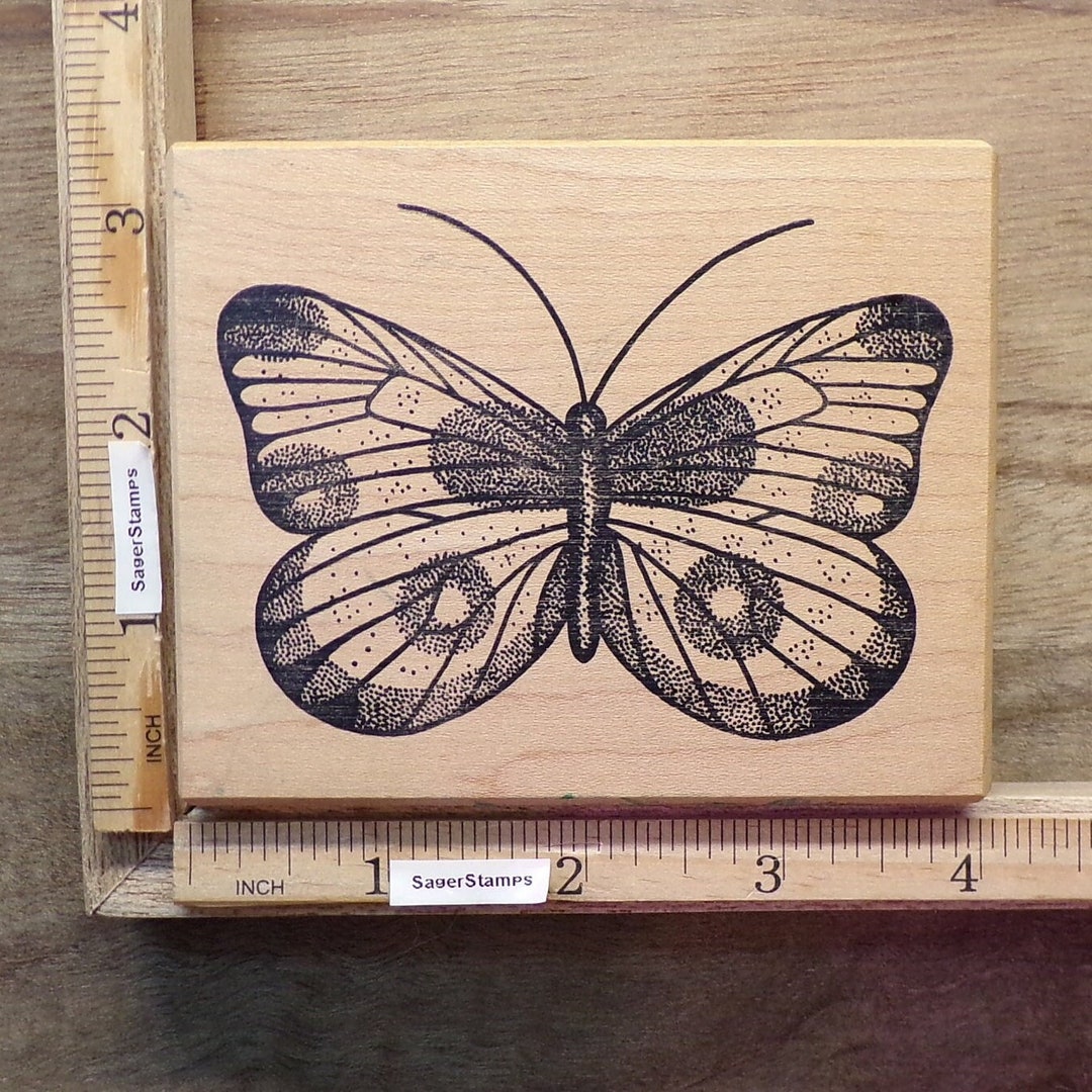 Rubber Stamp - Butterfly by Stampa Barbara - Image for Card Making ...