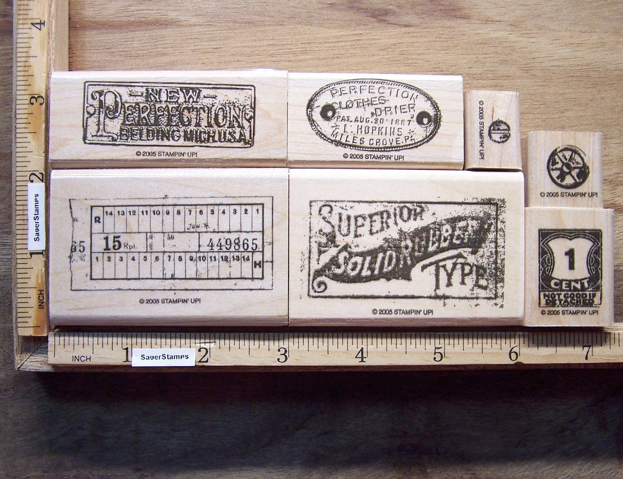 Rubber Stamp Set Stampin' up aged to - Etsy