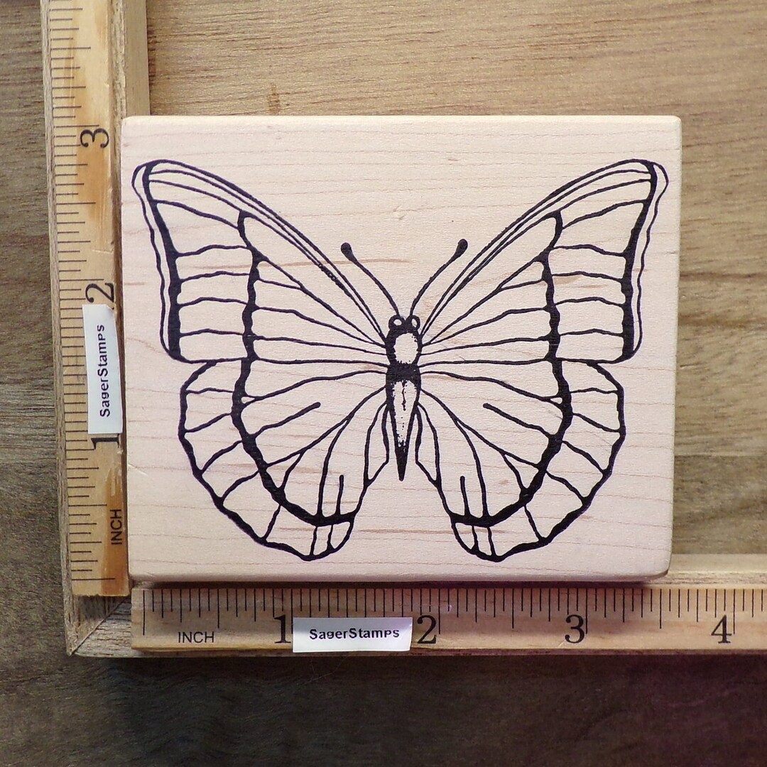Rubber Stamp - Butterfly by Magenta Stamps - Image for Card Making ...
