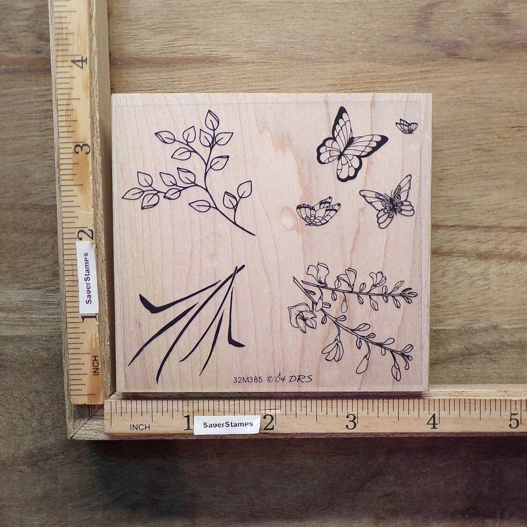 Rubber Stamp - 4 Corner Nature Images by DRS Stamps - Image for ...