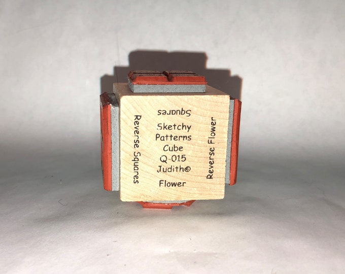 Rubber Stamp Cube - 1" X 1" - Sketchy Patterns Cube by Judith 4 ...