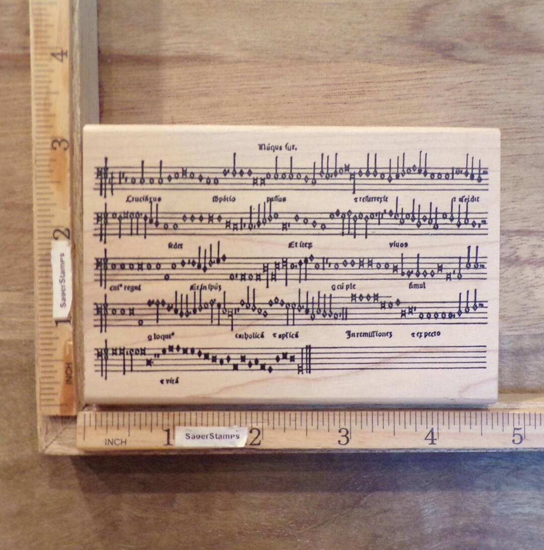 Rubber Stamp - Music Notation by Beeswax Rubber Stamps - Image for ...