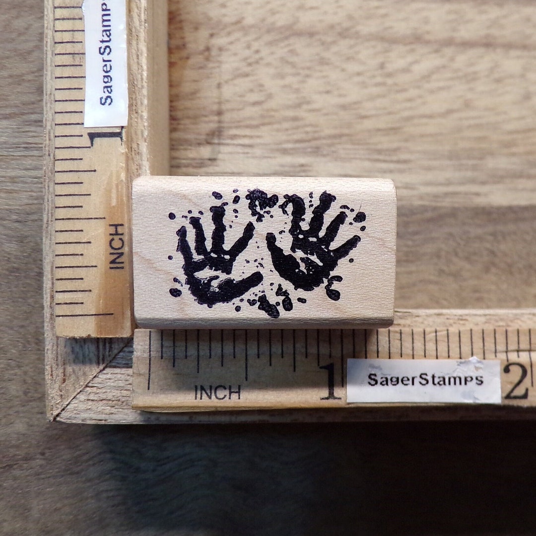 Rubber Stamp - Handprints by Magenta - for Cardmaking, Paper Crafting ...