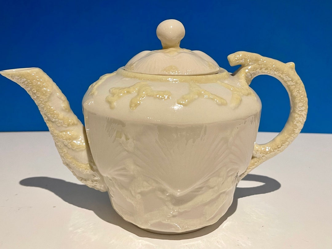 Vintage Belleek Shell Teapot. 6th Green Mark. Ca 1965-1981 - Etsy