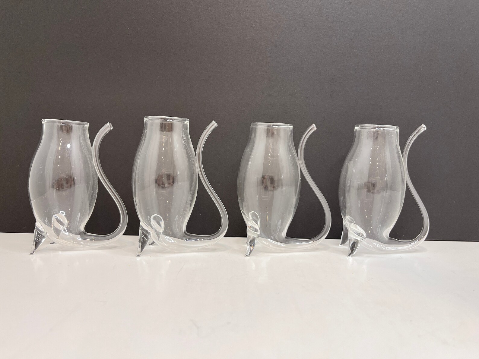 Hand Blown Glass Port Sippers set of 4 and Hand Blown Glass | Etsy