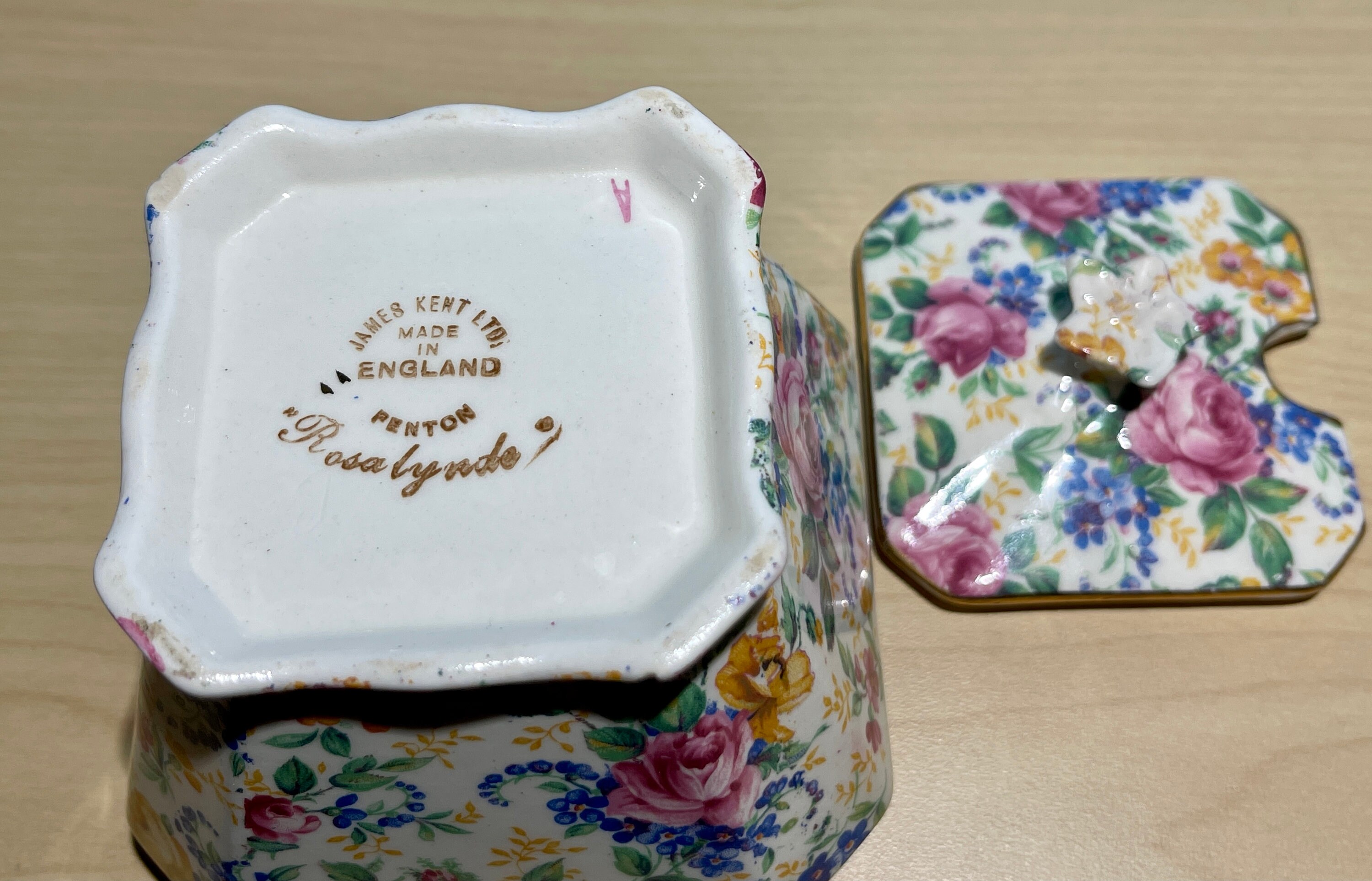 Vintage James Kent Fenton Rosalynde Chintz Teapot and Sugar | Etsy