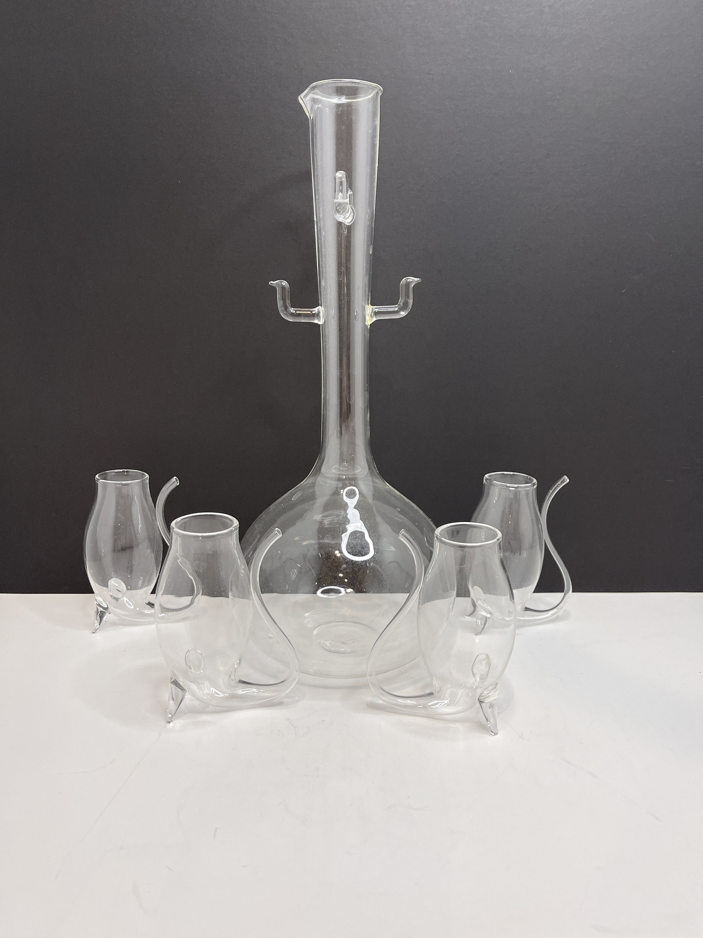 Hand Blown Glass Port Sippers set of 4 and Hand Blown Glass | Etsy