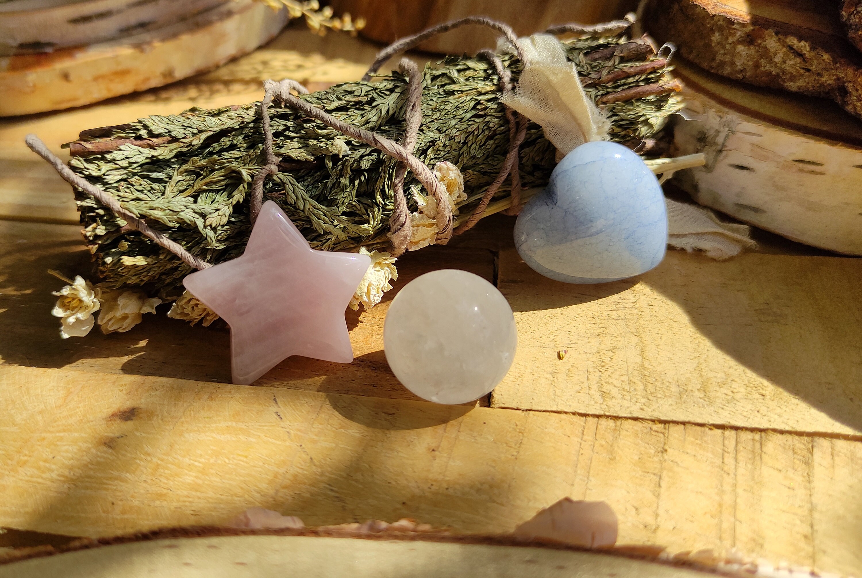 Fertility Stones Set Rose Quartz Star Aquamarine Heart Rock - Etsy UK