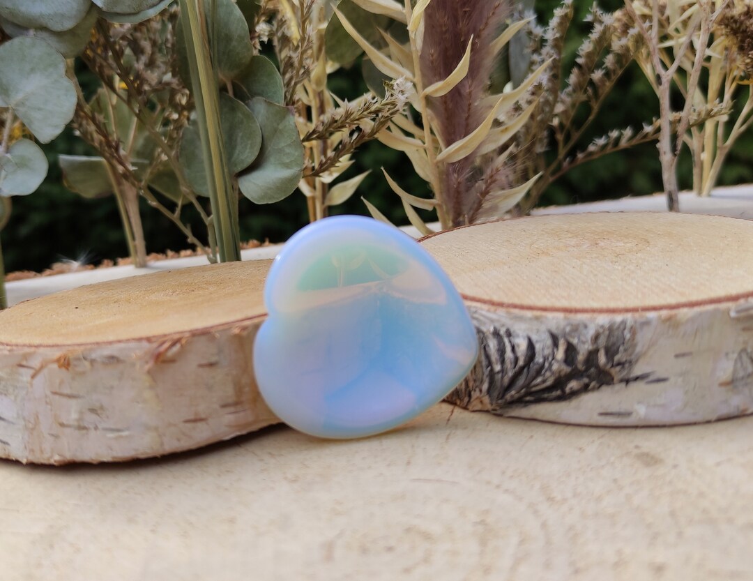 Mama Stone Heart Worry Stone Hand Flatterer Moonstone Palmstone ...