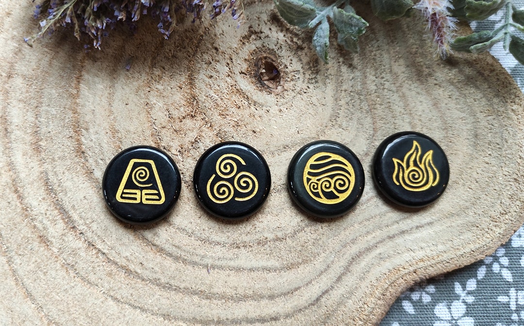 4 Elements Stones Set Onyx Gemstones Water Air Earth Fire - Etsy