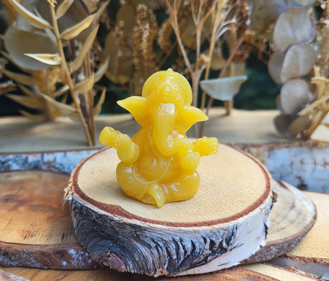 Ganesha Figure Yellow Lord Ganesha Statue - Etsy