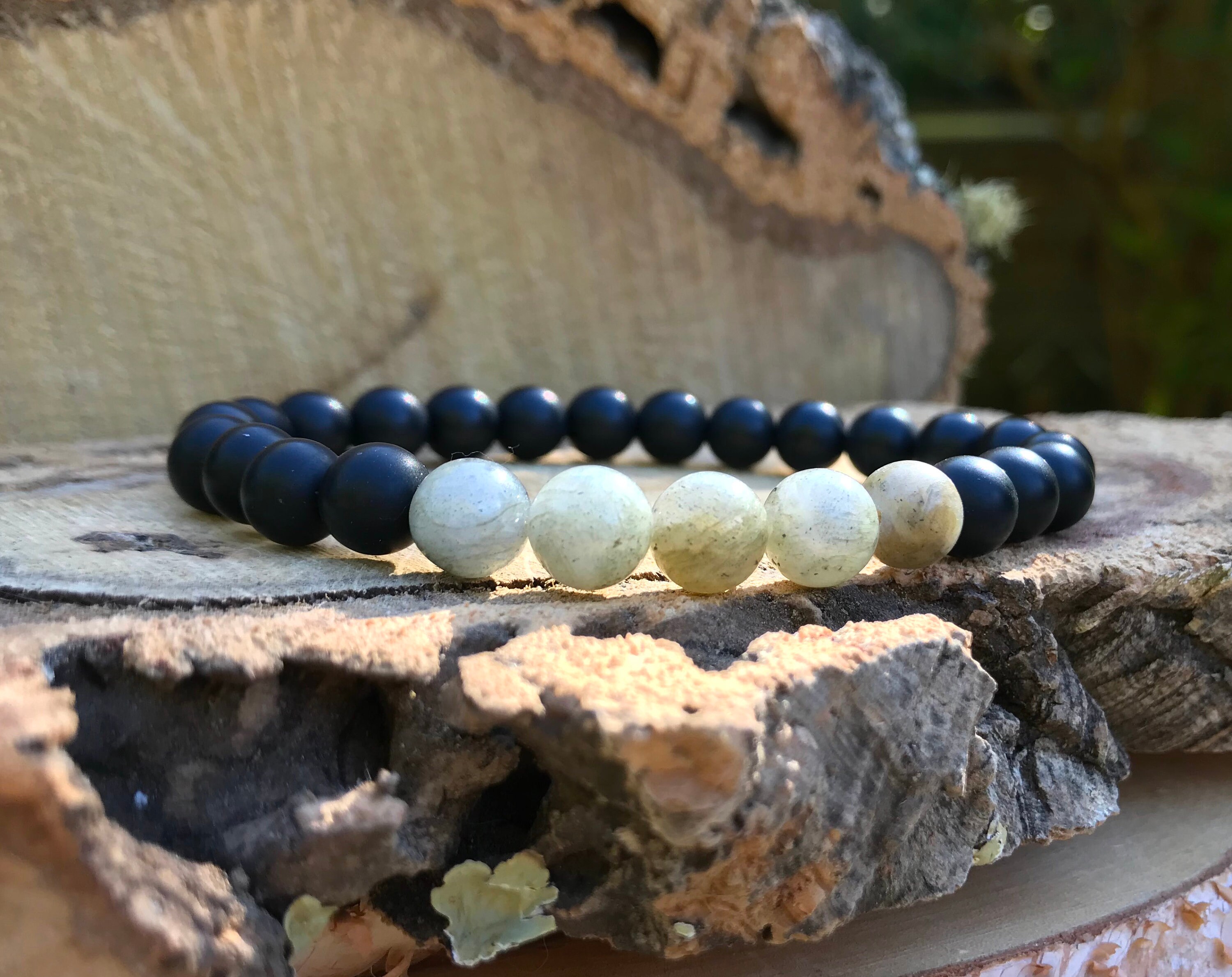 Pulsera de energía Labradorite Onyx Autoconfianza Alegría 8 mm - Etsy ...