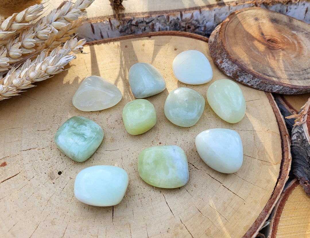 Serpentine Jade New Jade Gemstone Tumbled Stone Palm Stone - Etsy