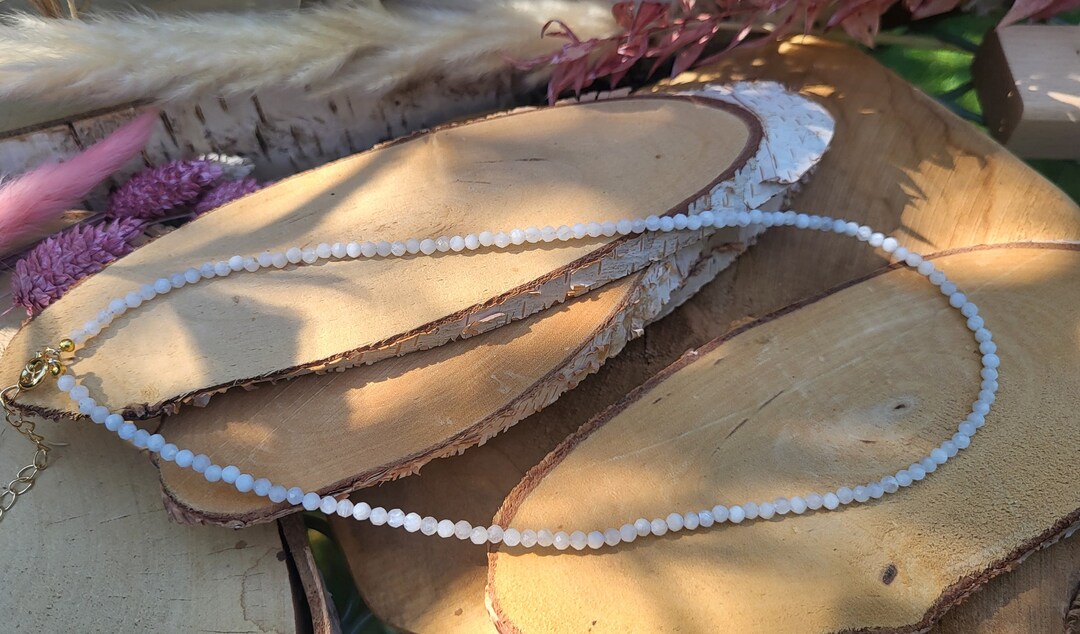 Mom Dad Child Family Moonstone Choker Necklace Crystal Necklace Gold ...