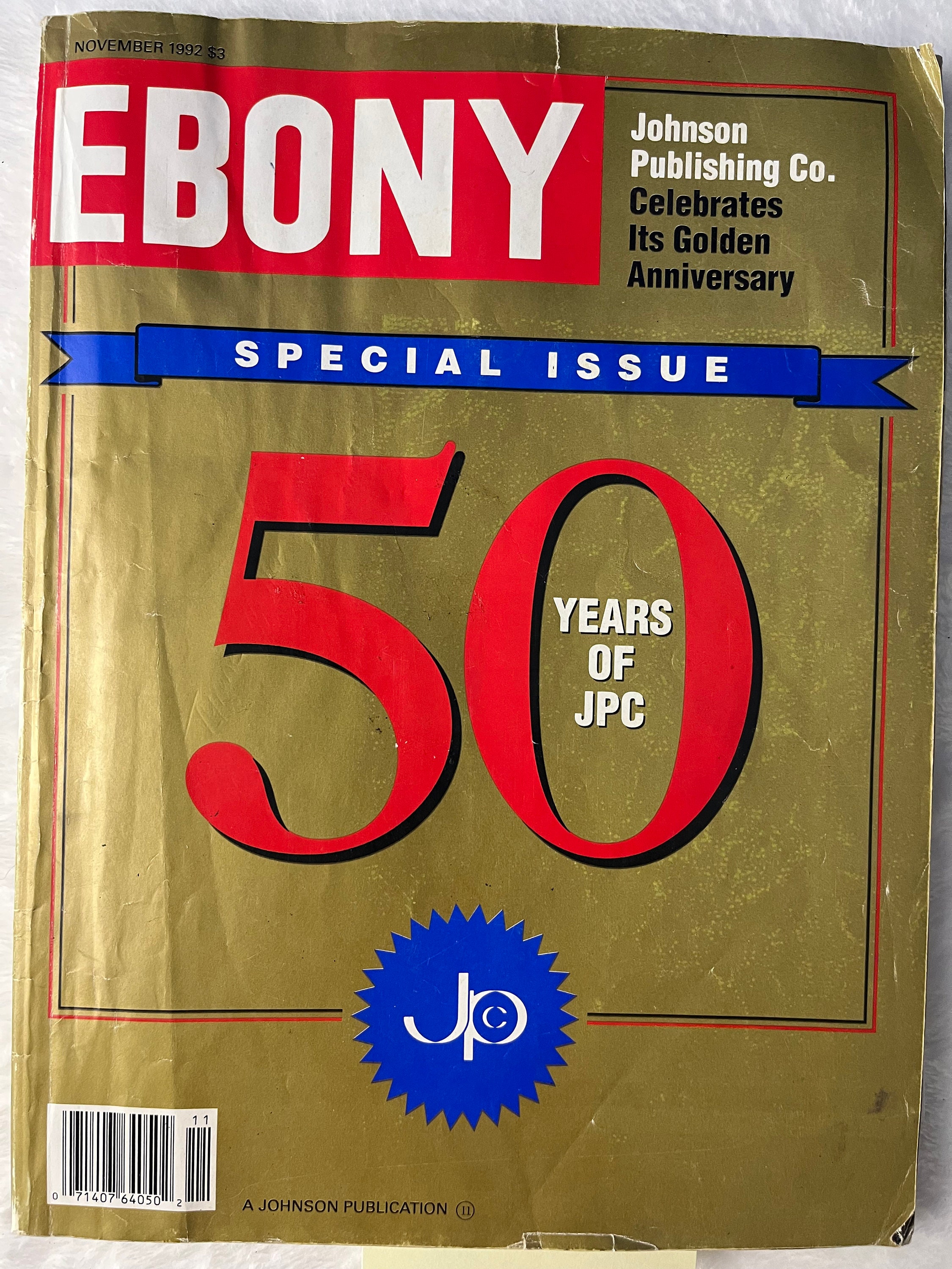 Ebony Magazine Vintage Nov. 1992 50 Years of JPC Special Issue - Etsy