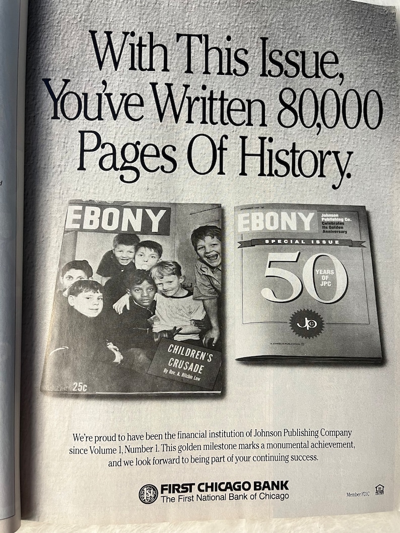Ebony Magazine Vintage Nov. 1992 50 Years of JPC Special Issue - Etsy