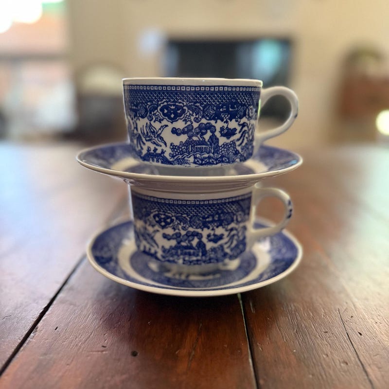 Blue Willow Tea Set - Etsy