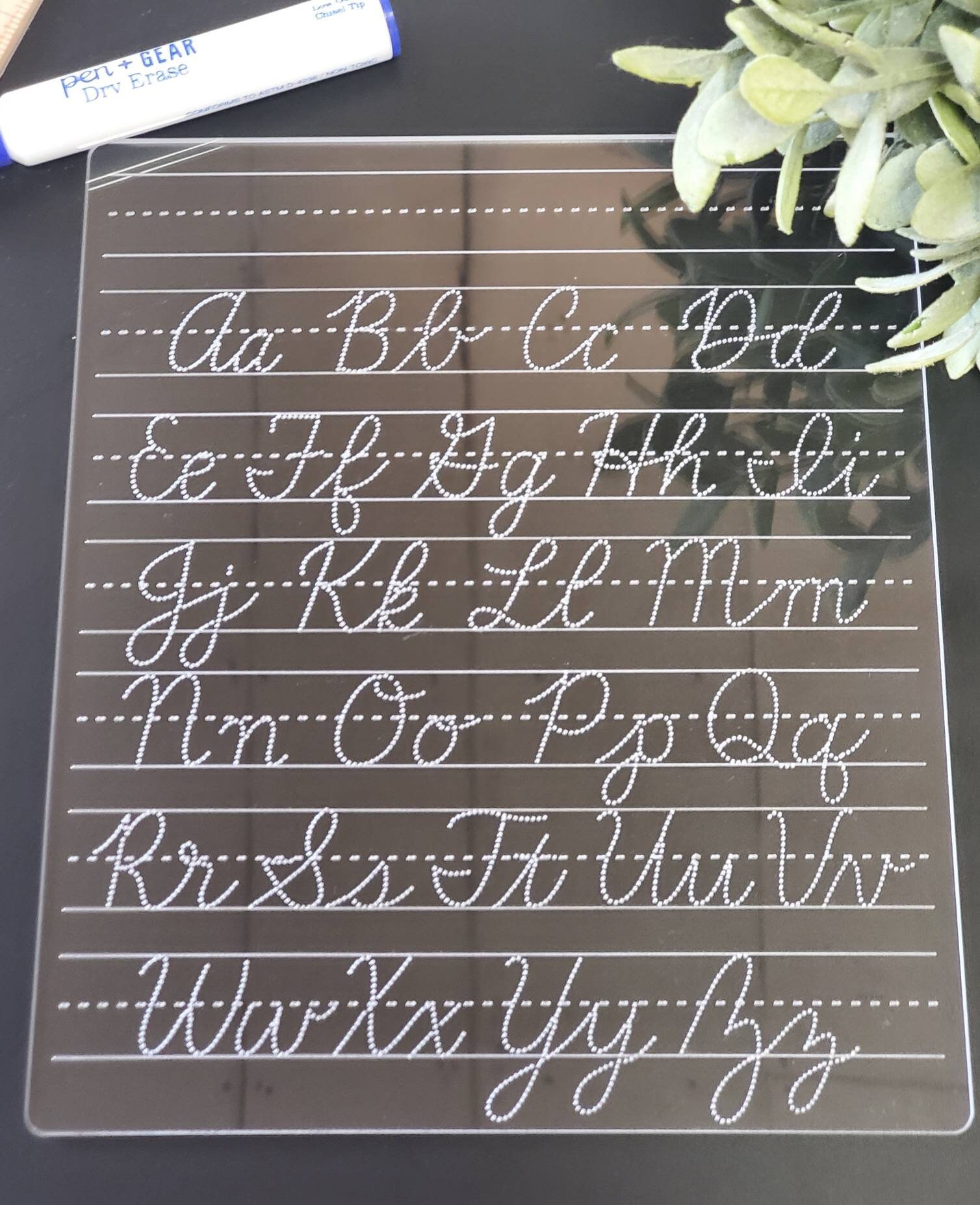 Tracing Board Cursive Alphabet Homeschooling Dry Erase - Etsy