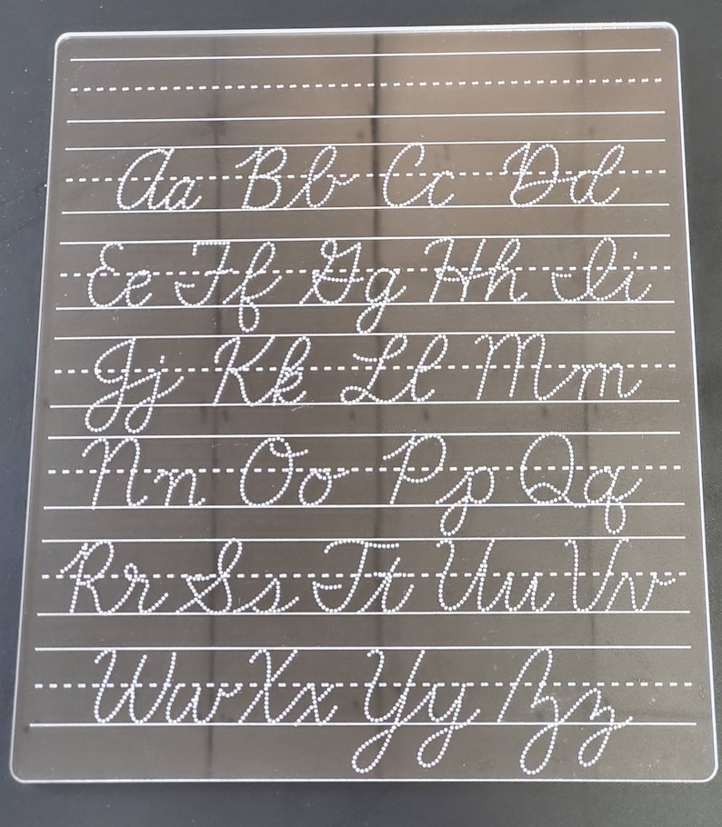 Tracing Board Cursive Alphabet Homeschooling Dry Erase | Etsy