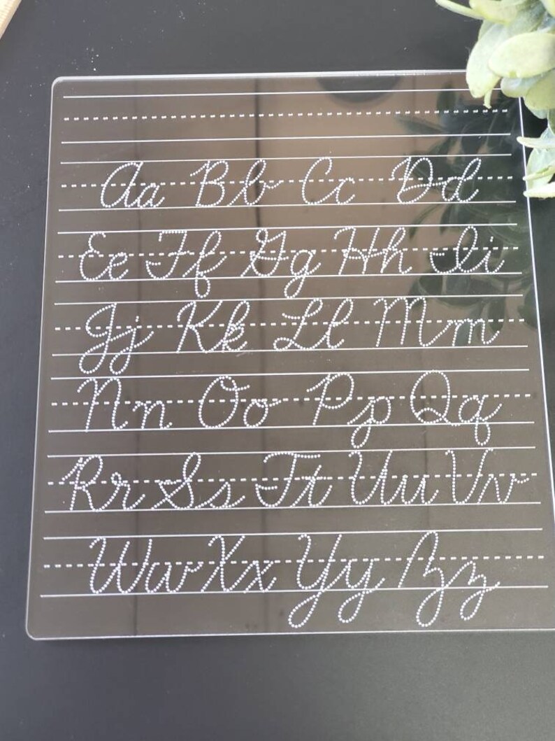 Tracing Board Cursive Alphabet Homeschooling Dry Erase | Etsy