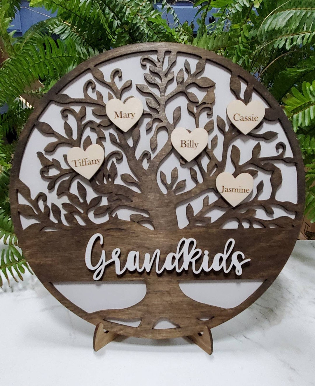 Custom Grandkid Family Tree, Grandchildren Names, Family Tree ...