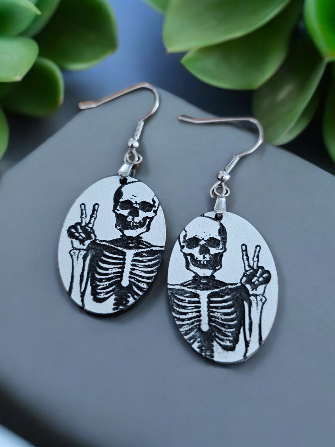 Skeleton Acrylic Earrings, Halloween, Acrylic Earrings, Quirky Earrings ...