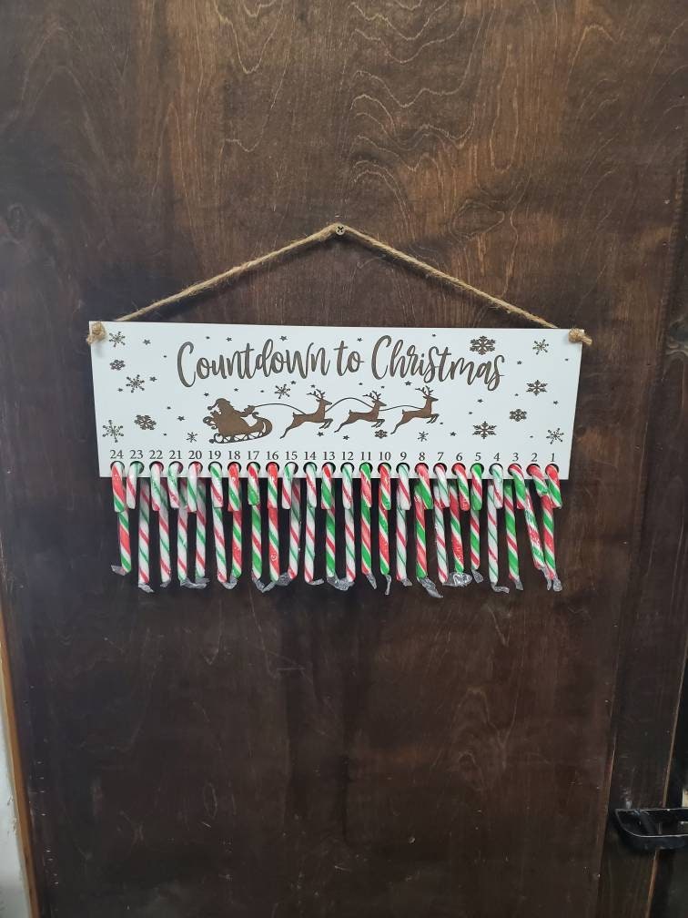 Christmas Countdown, Candy Cane Advent Calendar, Days Till Christmas ...