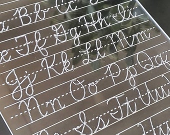 Dry Erase Cursive Letter Handwriting Practice Guide Guided - Etsy