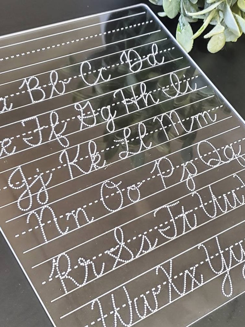 Tracing Board Cursive Alphabet Homeschooling Dry Erase | Etsy