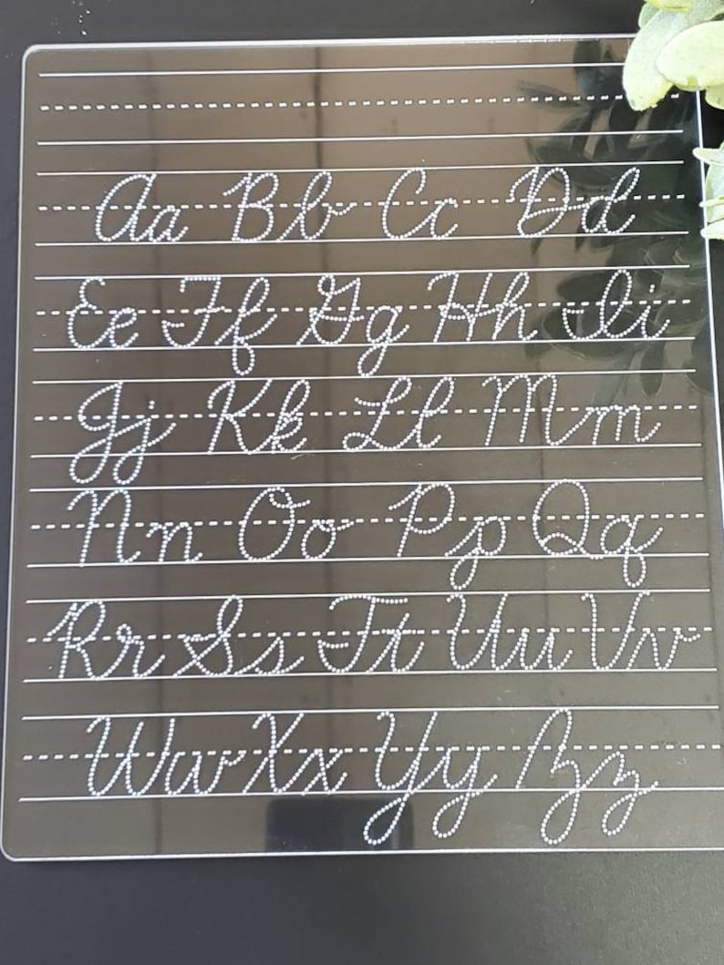 Tracing Board Cursive Alphabet Homeschooling Dry Erase | Etsy