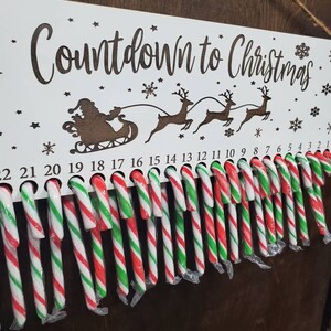 Christmas Countdown, Candy Cane Advent Calendar, Days Till Christmas ...