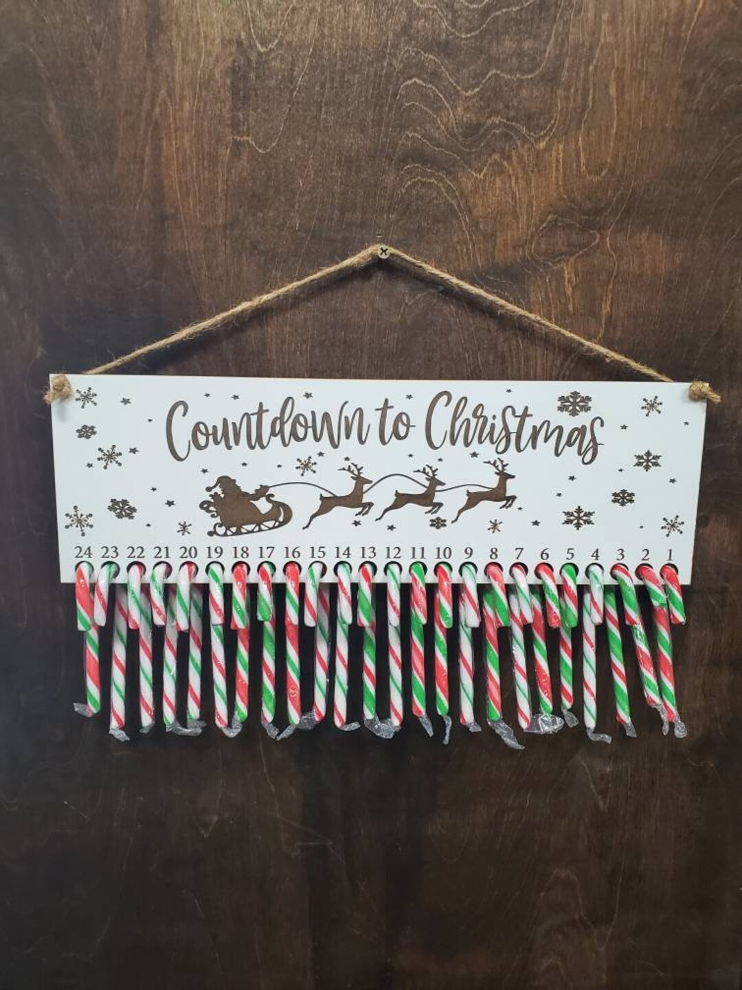 Christmas Countdown, Candy Cane Advent Calendar, Days Till Christmas ...