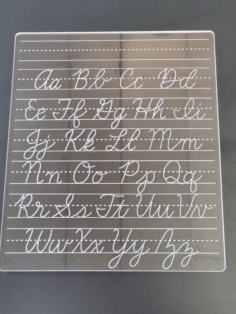 Tracing Board Cursive Alphabet Homeschooling Dry Erase | Etsy