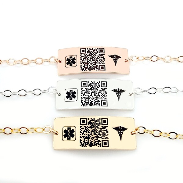 Medical Alert Bracelet Qr Code - Etsy