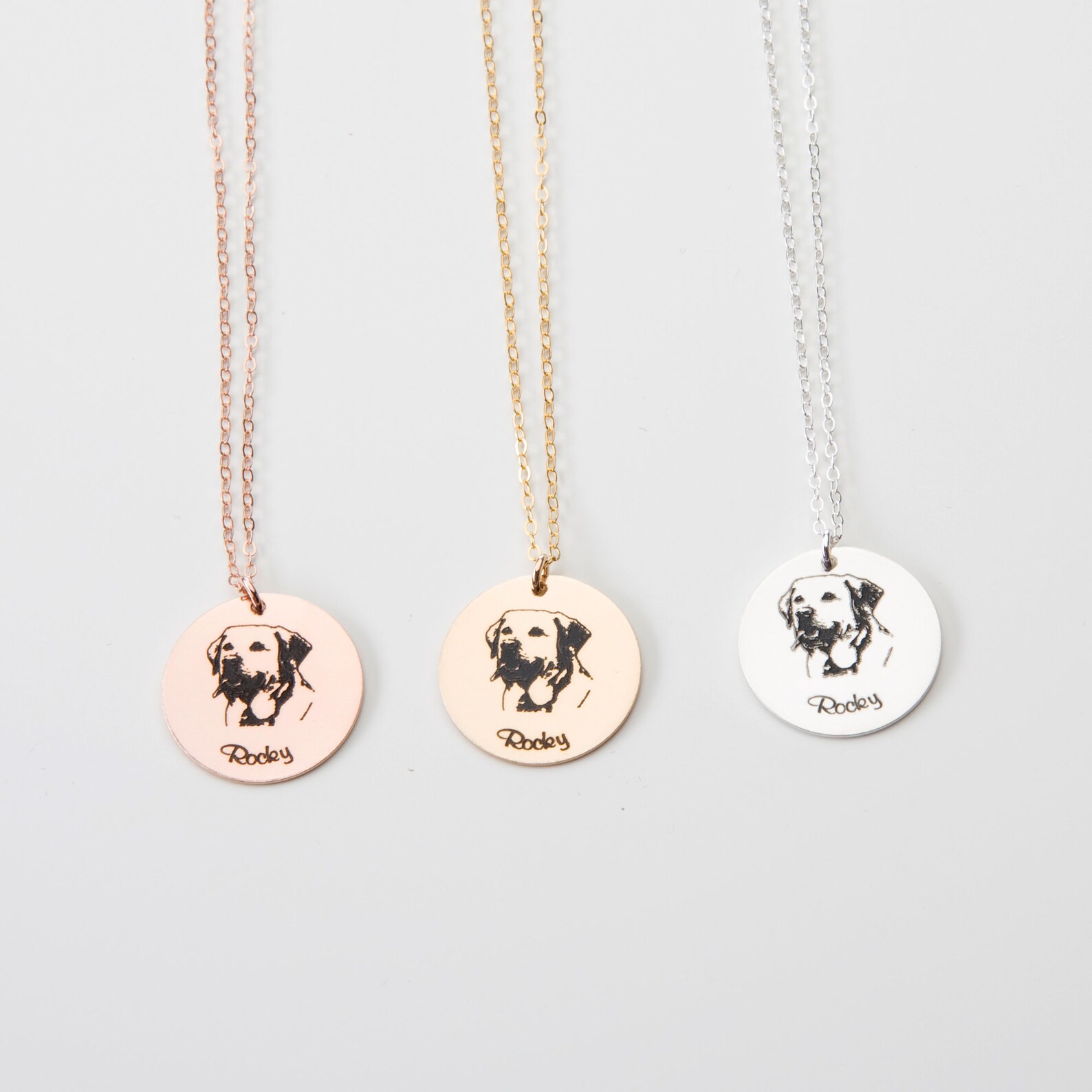 Custom Dog Portrait Necklace-personalized Pet Photo - Etsy
