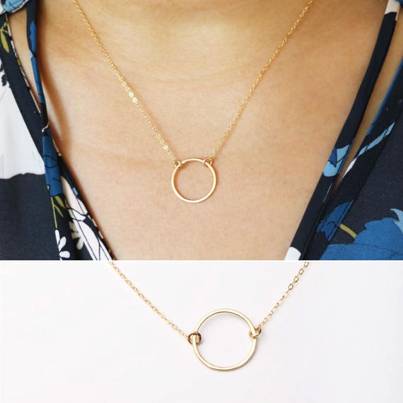 Open Circle Necklace-Karma-Best | Etsy