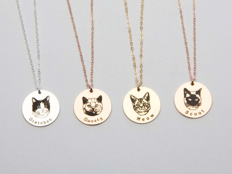 Custom Dog Portrait Necklace-personalized Pet Photo - Etsy