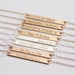 Reversible Custom Gold Bar Necklace-personalized - Etsy
